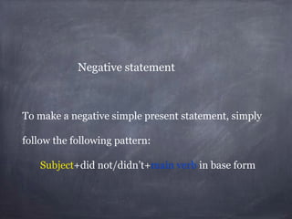 Simple past tense | PPT