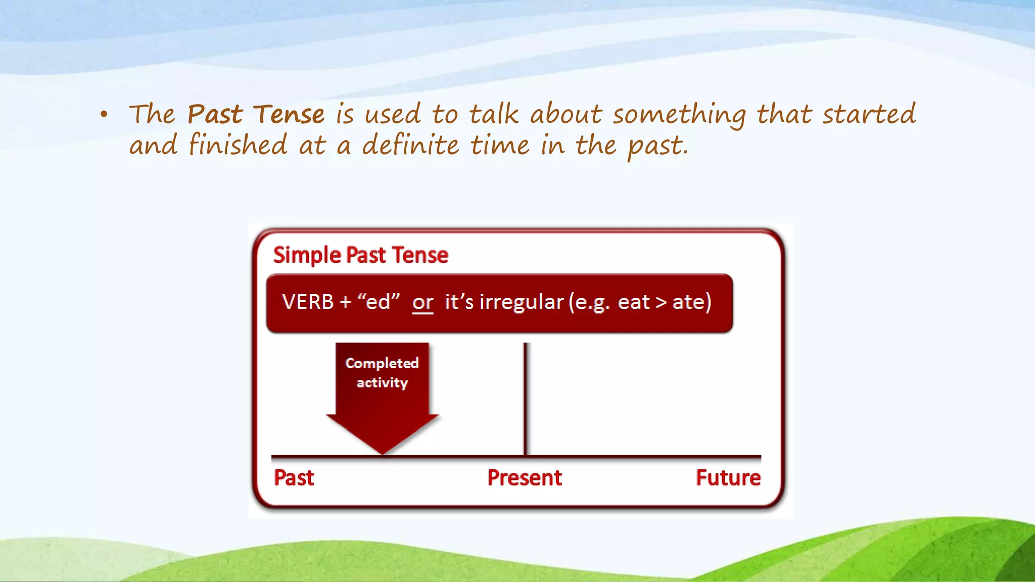 Simple past tense | PPTX