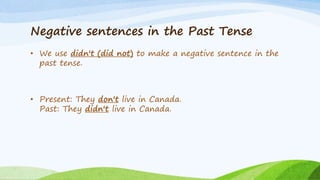 Simple past tense | PPTX