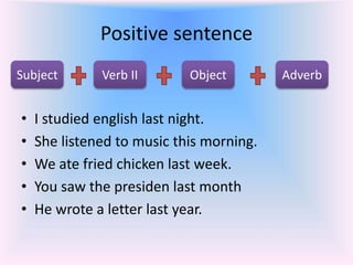 Simple past tense | PPTX