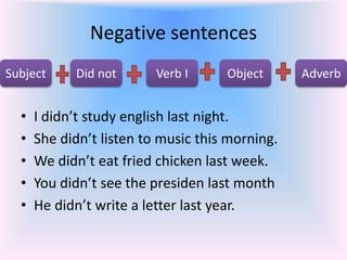 Simple past tense | PPTX