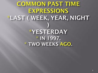 Simple past tense | PPT