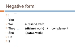Simple past tense | PPT