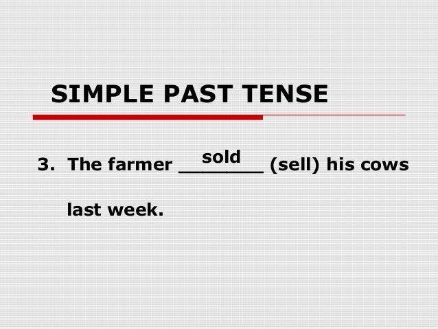 Past Tense Of Sell