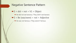 Simple past tense | PPTX