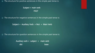Simple past tense by Mikaela Crisostomo | PPTX