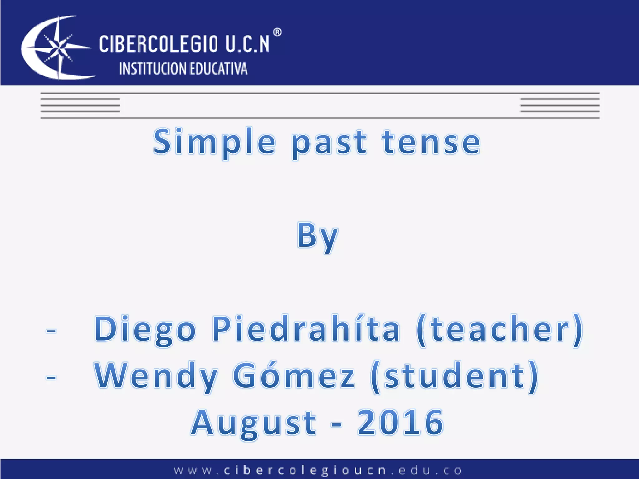 Simple past tense | PPTX