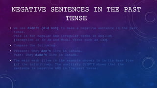 Simple past tense | PPTX