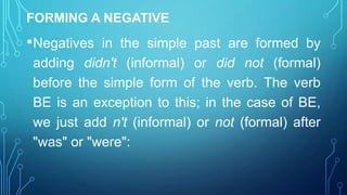Simple Past Tense | PPT