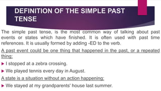 Simple past tense | PPTX