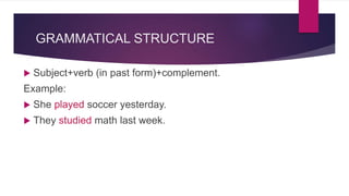 Simple past tense | PPTX