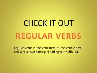 Simple past tense | PPTX