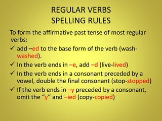 Simple past tense | PPTX