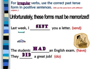 Simple Past Tense Notes For Beginners Level | PPT