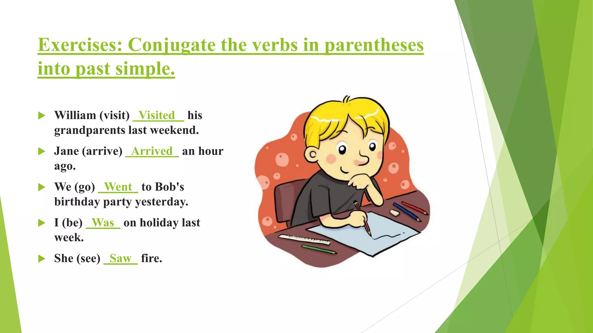 Simple past tense xavier aguado 29515446 - ingles i - seccion 1 b - | PPTX