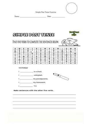 Simple past tense exercise | DOC