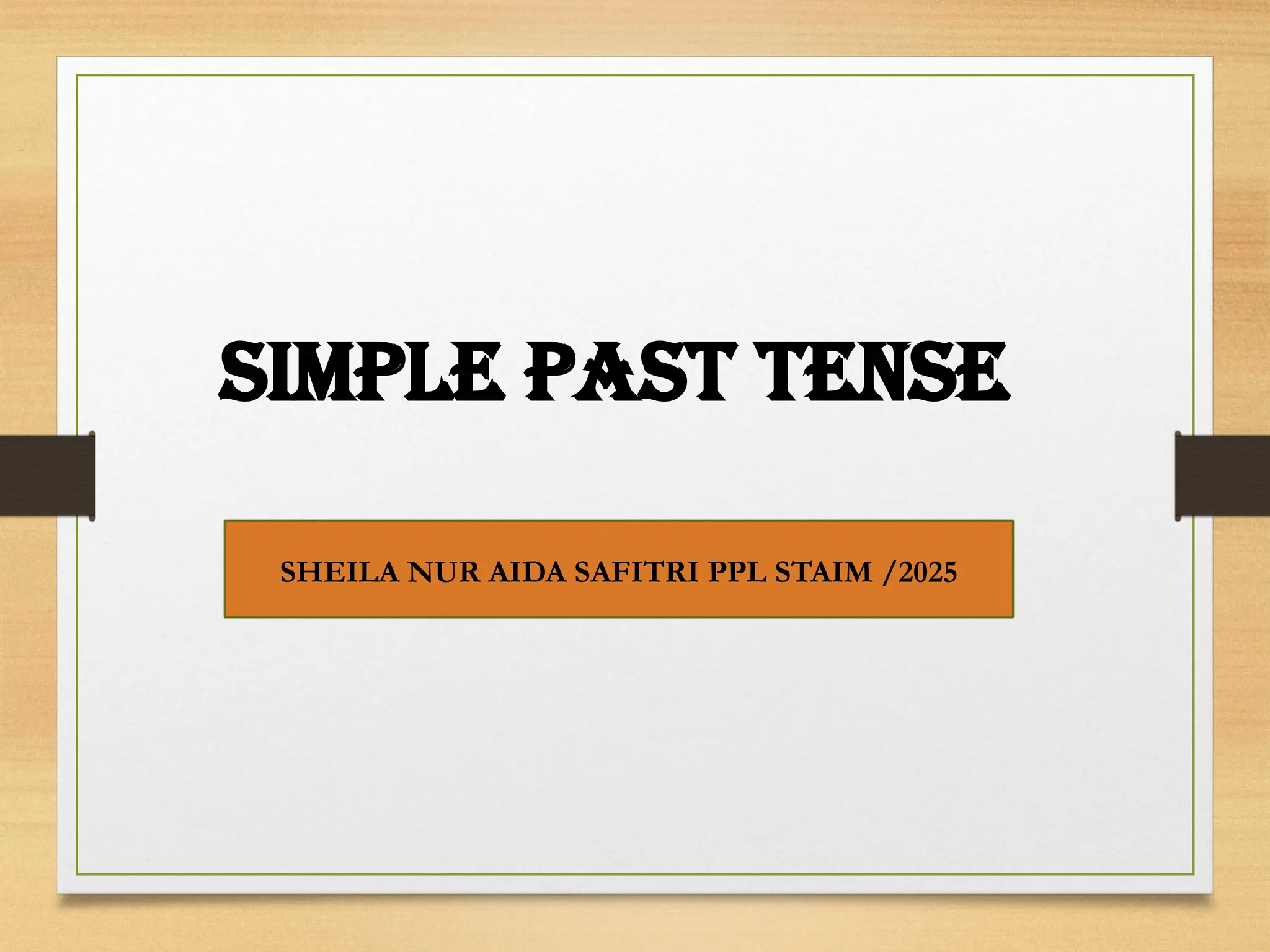 SIMPLE PAST TENSE KELAS enam di mii.pptx