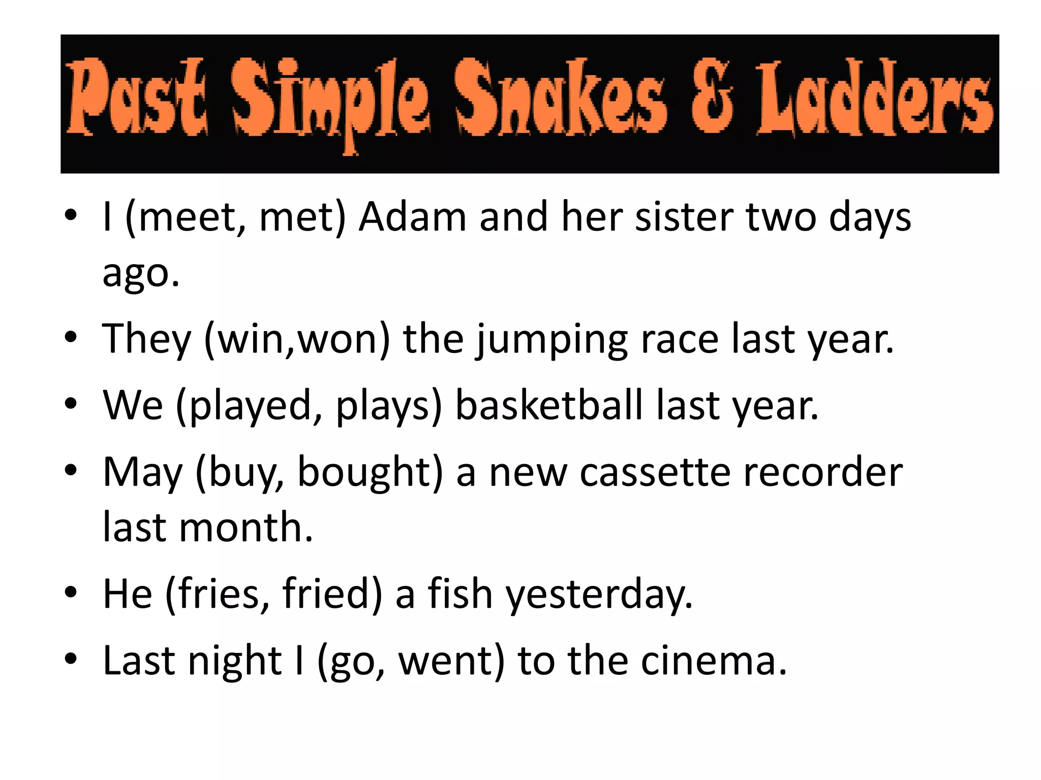Simple past tense lesson plan | PDF