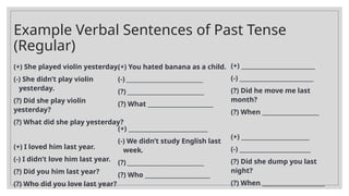 SIMPLE PAST TENSE POWER POINT BAHASA INGGRIS | PPTX