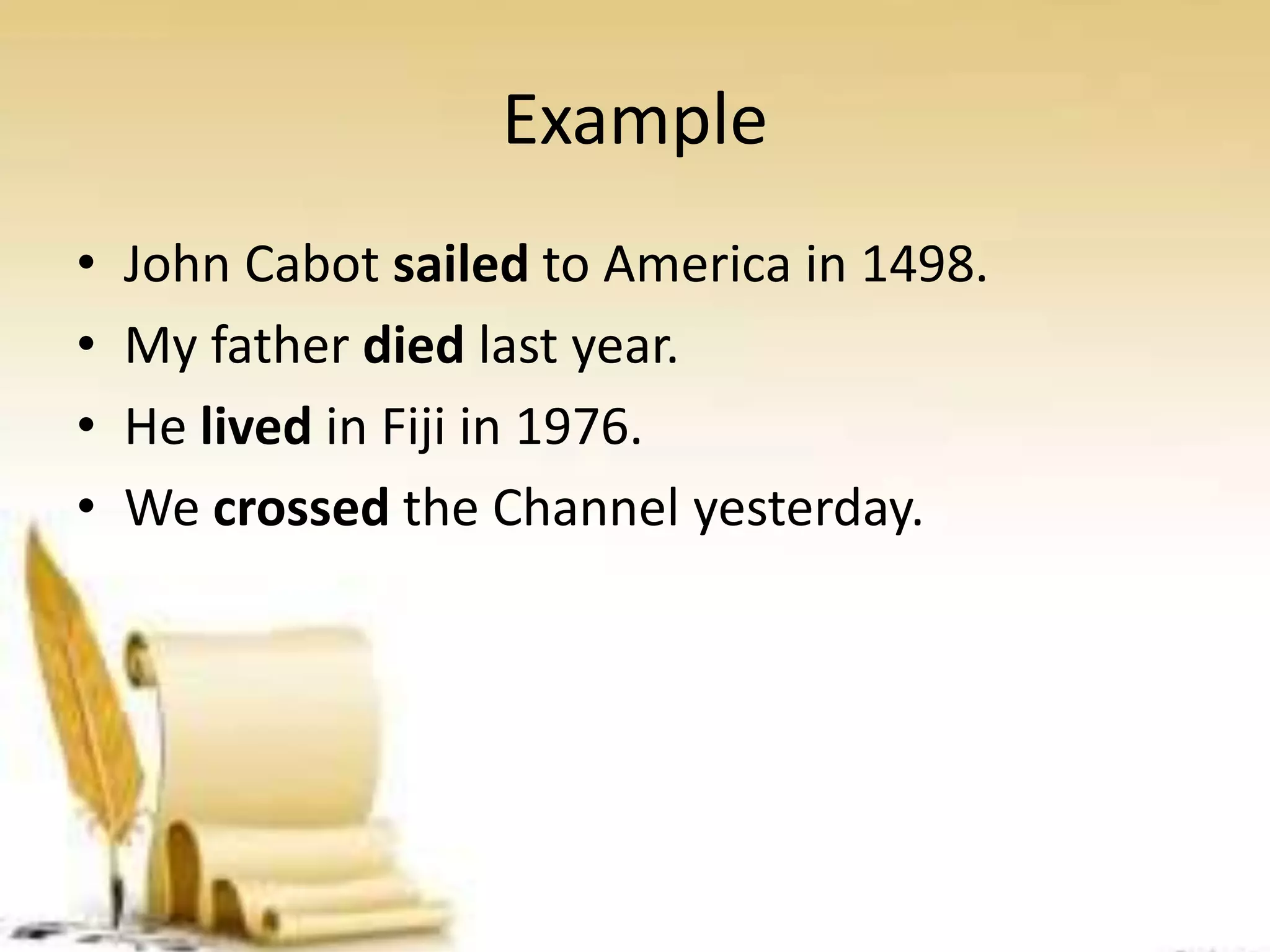 Simple past tense regular verb | PPTX