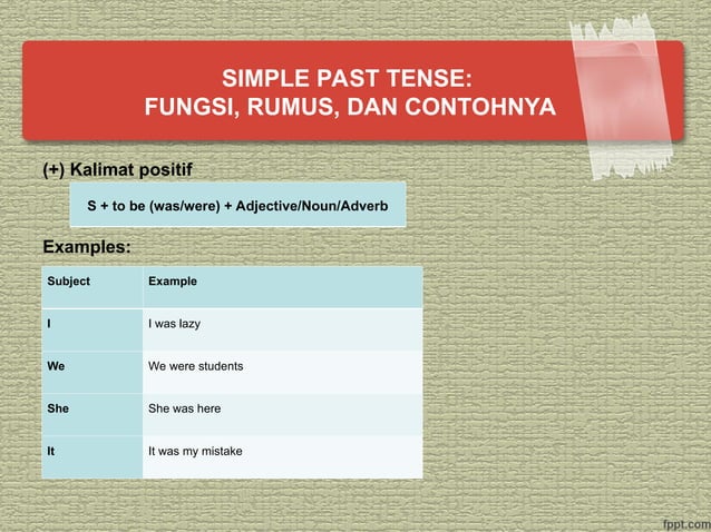 materi bahasa inggris mengenai simple past tenses | PPT