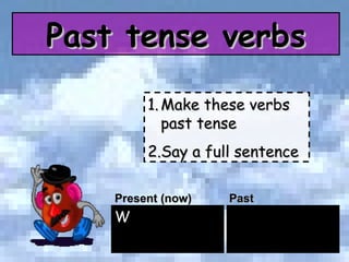 Simple Past Tense Verbs explicación y practica | PPT