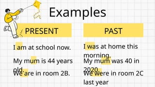 Simple Past Verb To Be Presentation in Yellow and Black Illustrative ...