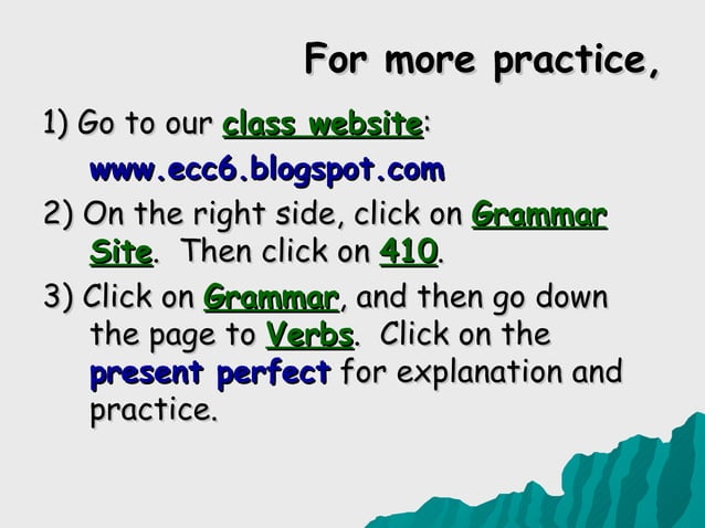 Simple past vs. present perfect tense | PPT