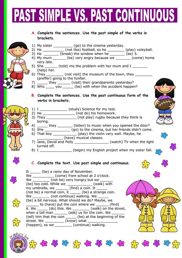 Simple past vs past cont | PDF