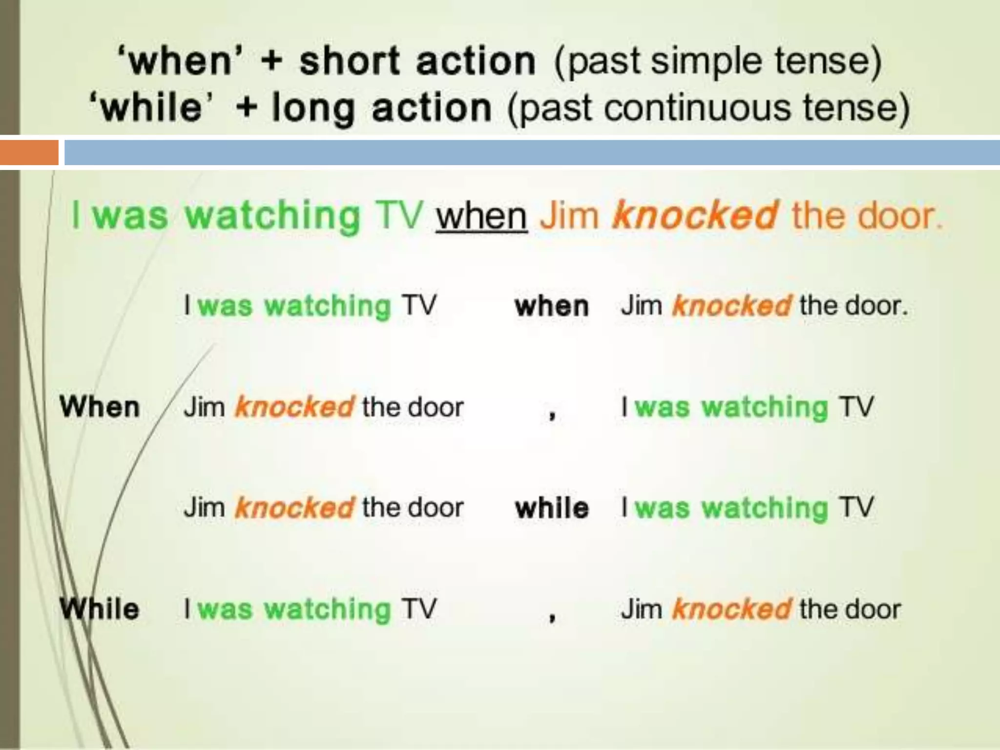 Simple past vs past continuous | PPTX