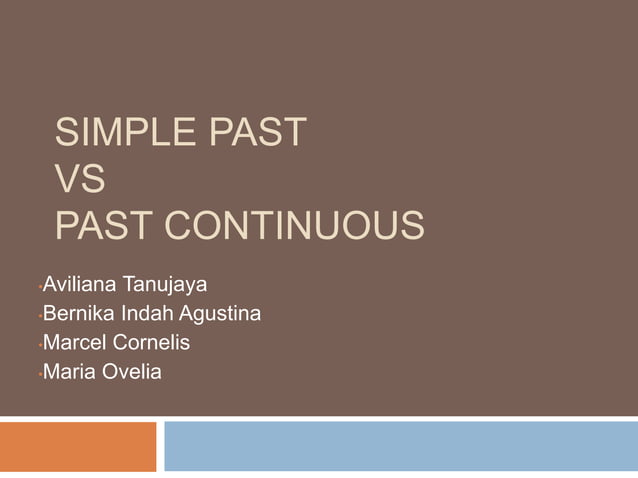 Simple past vs past continuous | PPTX