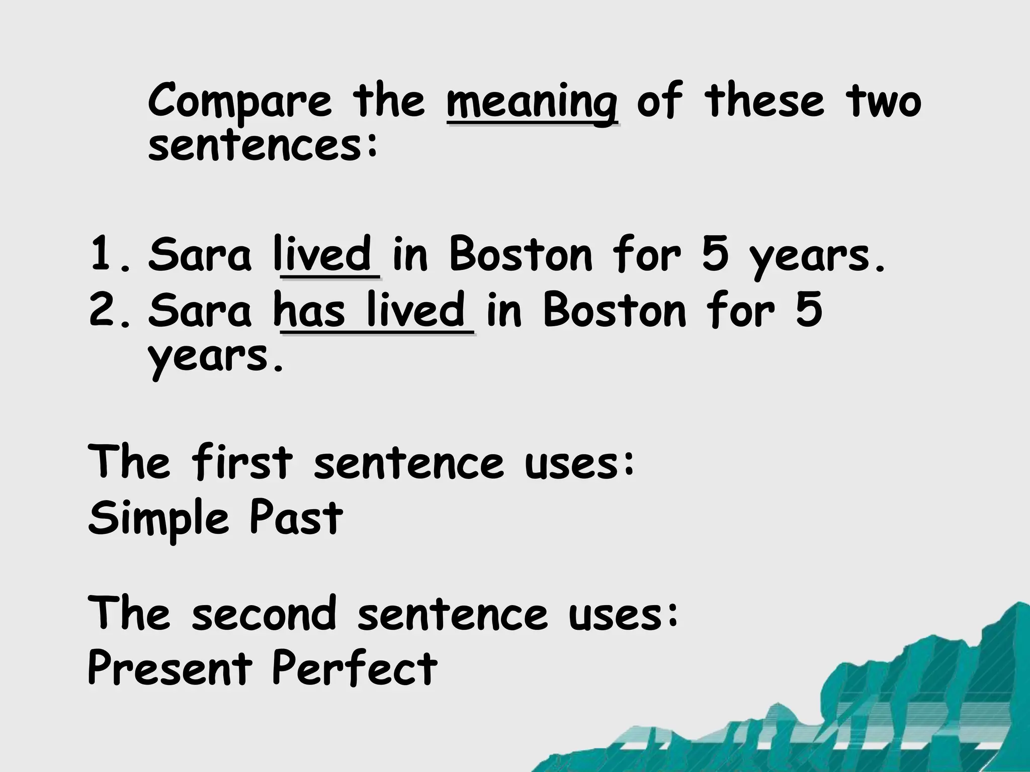 Simple PAst vs Present Perfect tense for English class | PPT