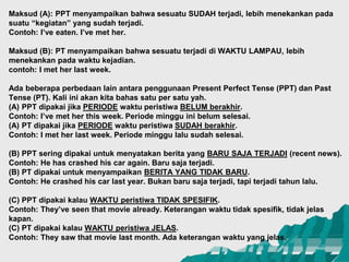 Simple PAst vs Present Perfect tense for English class | PPT