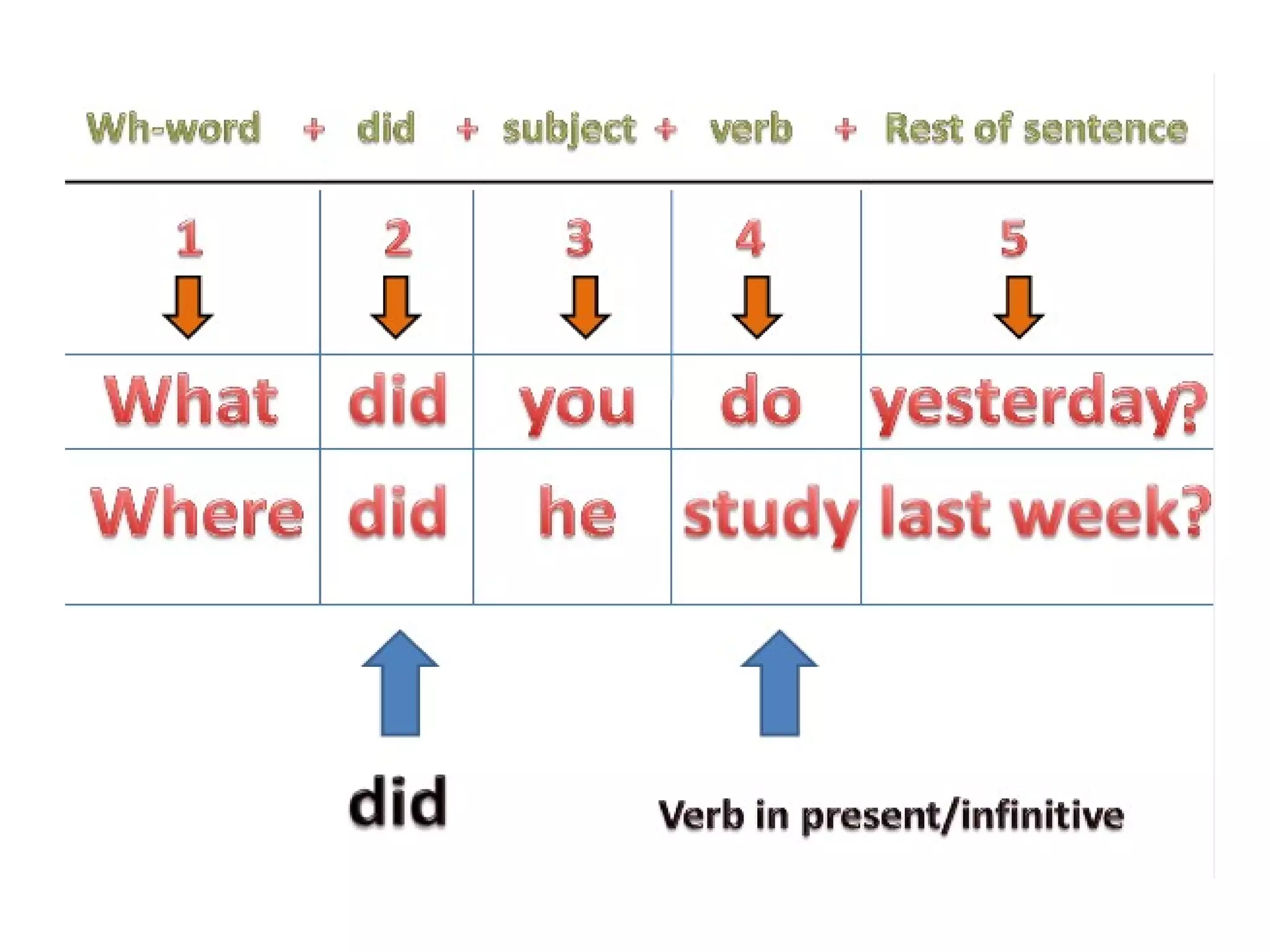 Simple past wh questions | PPT