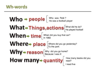 Simple past wh questions | PPT