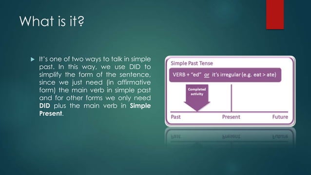 Simple past without verb to be (with DID) | PPT
