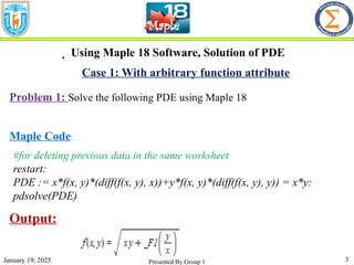 SIMPLE PDE SOLUTIONS WITH THE HELP OF PDETOOLS PACKAGE USING MAPLE 18 ...