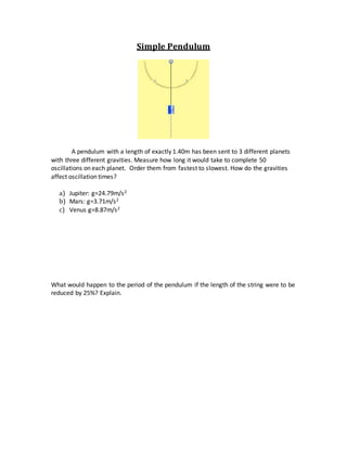 Simple pendulum | DOCX