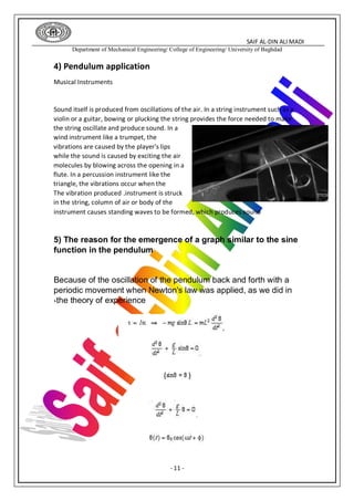 simple pendulum and compound pendulum | vaibration | u.o.b | | PDF
