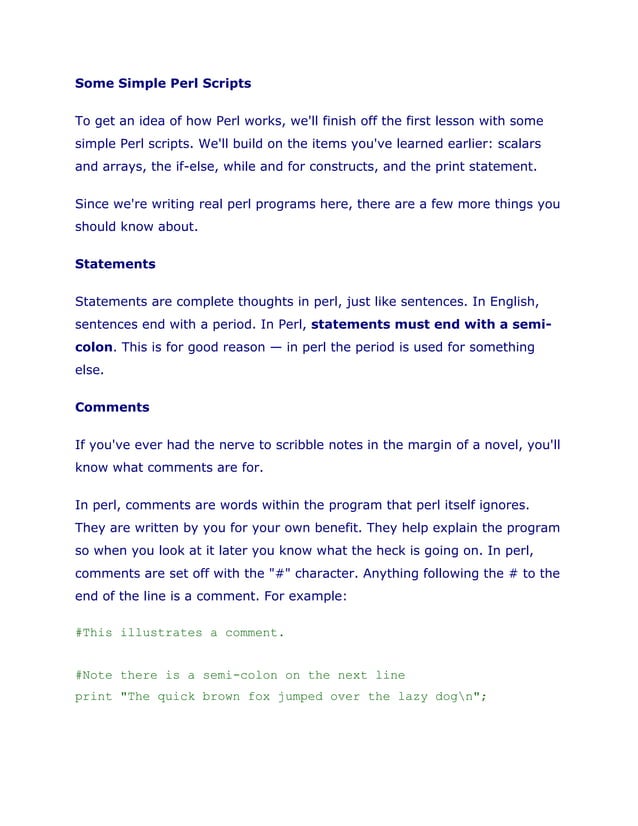 Simple perl scripts | PDF