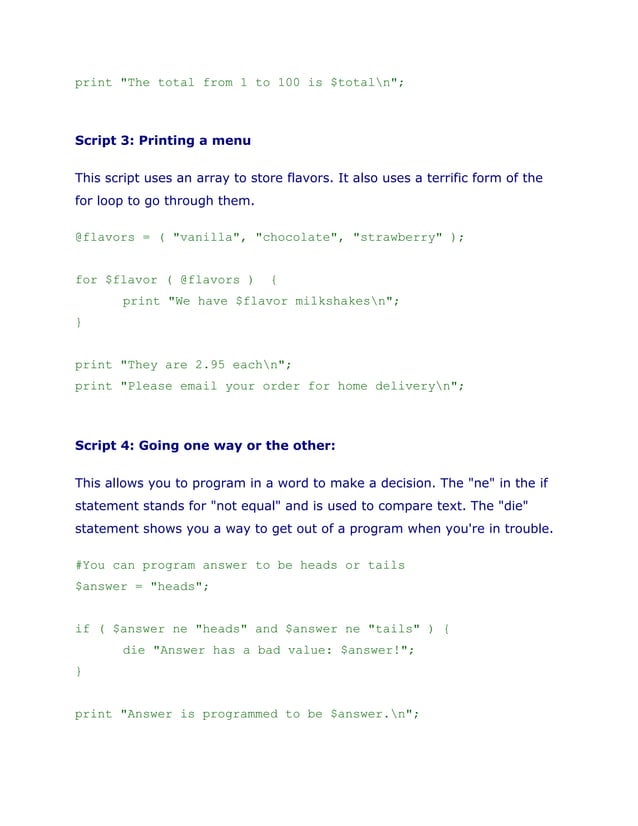 Simple perl scripts | PDF