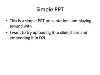 Simple Ppt | PPTX