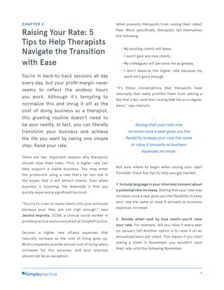 How to set your rates in a private therapy practice. | PDF