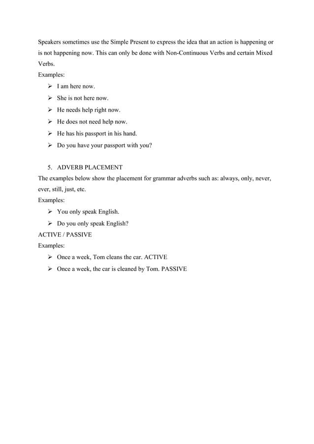 Simple presen1 | PDF