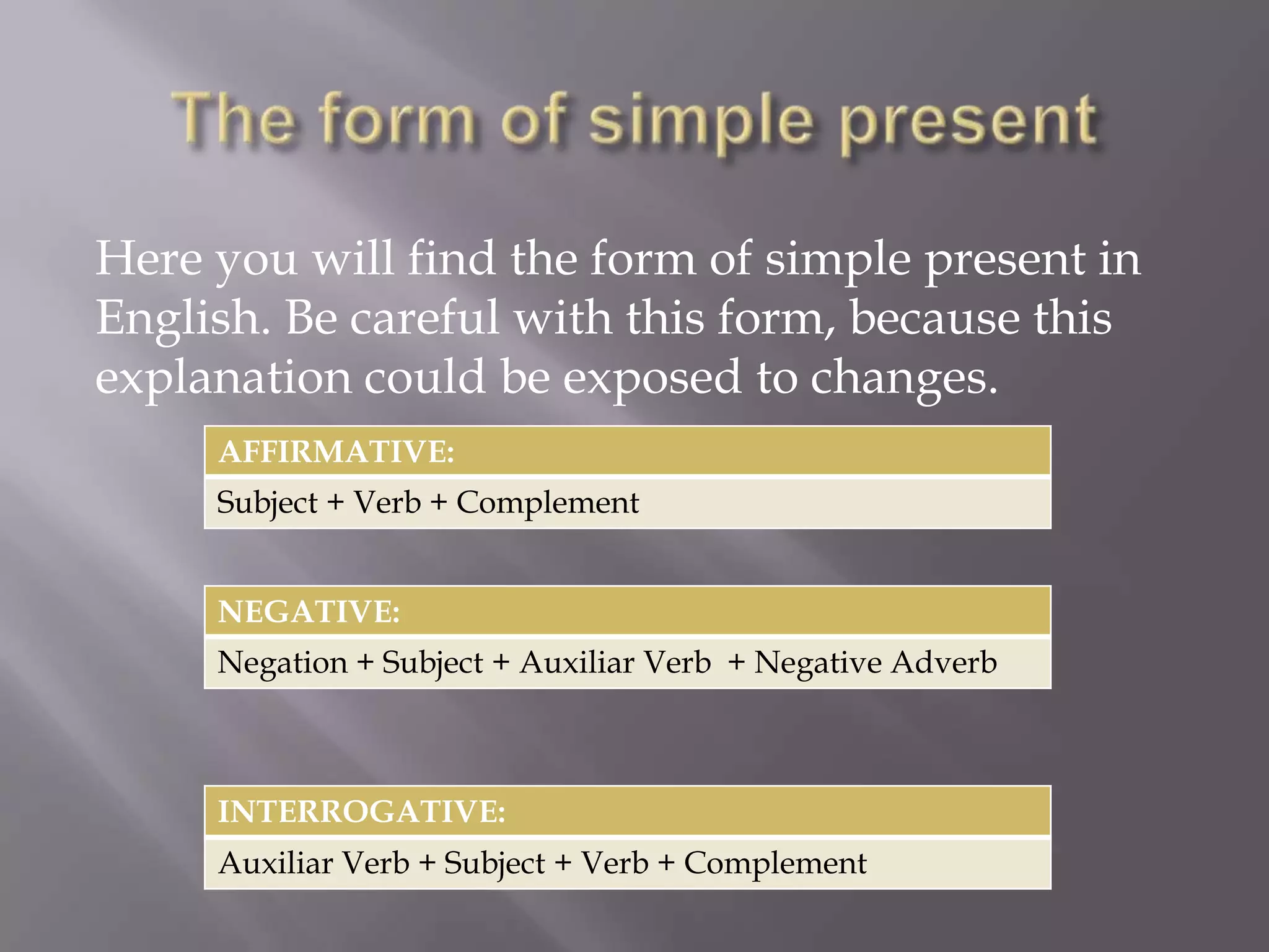 Simple present | PPT