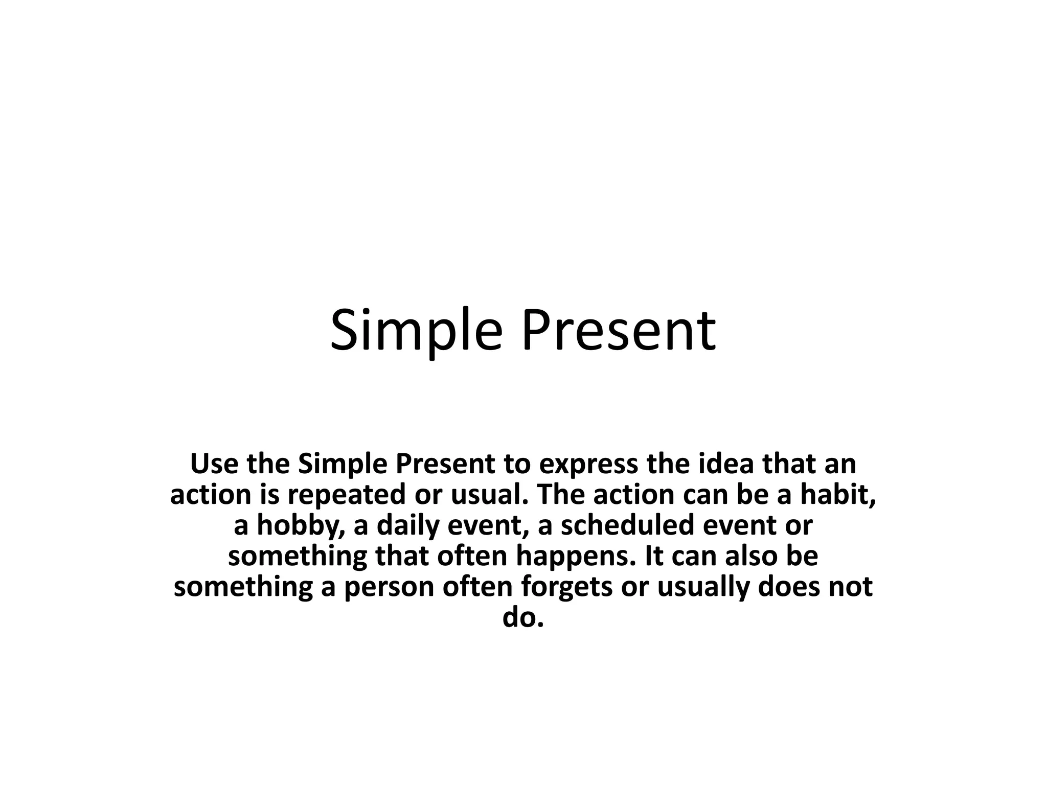 Simple present | PPTX