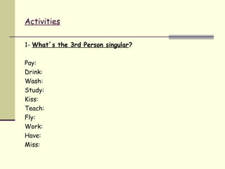 Simple Present Tense | PPT