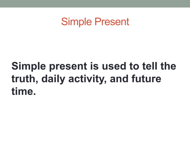 Simple present | PPT