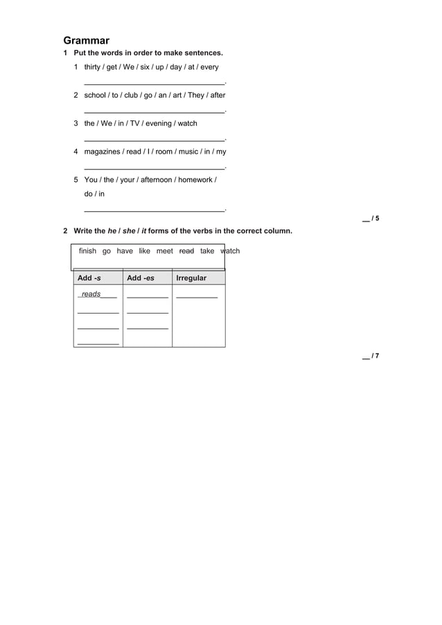 Simple present | PDF