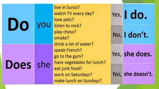 Simple present, Jobs and occupations. | PPTX